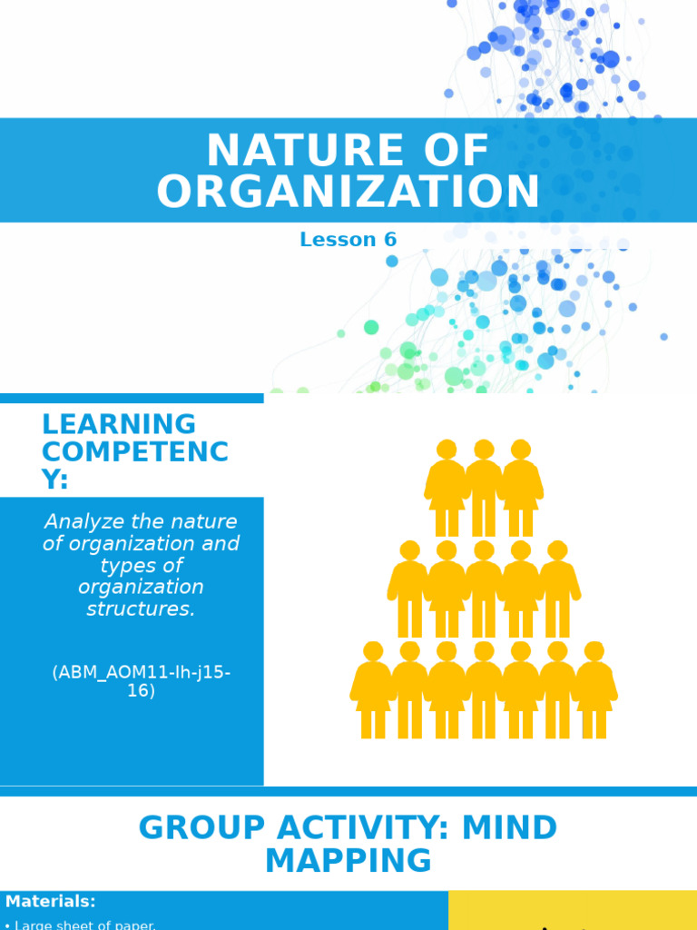 Lesson 6 - Nature of Organization | PDF