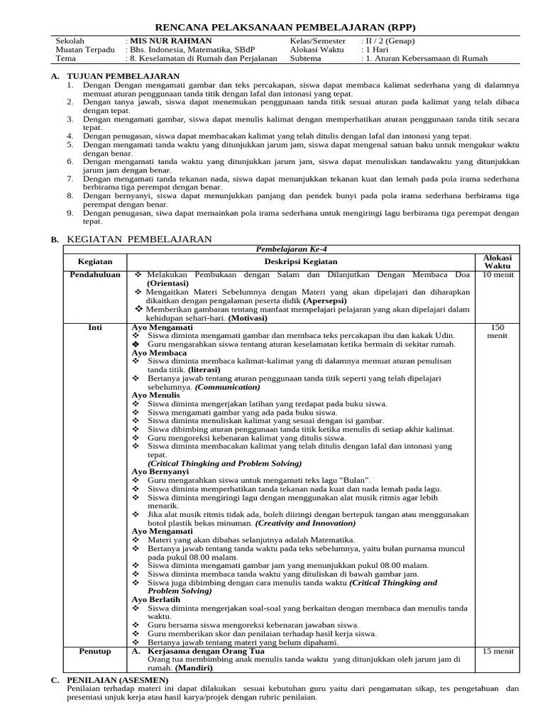 8.1.4 RPP II Tematik | PDF