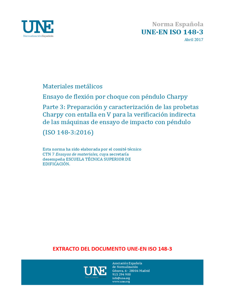 (Ex) Une-En Iso 148-3 2017 | PDF