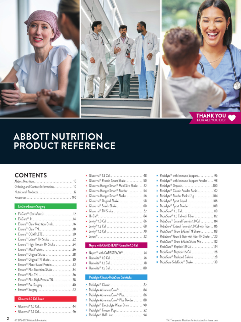 Abbott Nutrition Product Reference | PDF