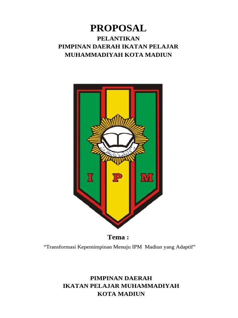 Proposal Pelantikan PD IPM 2024 New | PDF