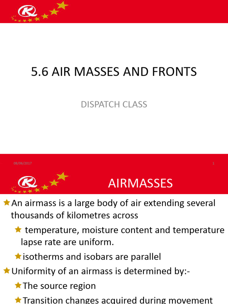 5.6 Airmasses and Fronts | PDF
