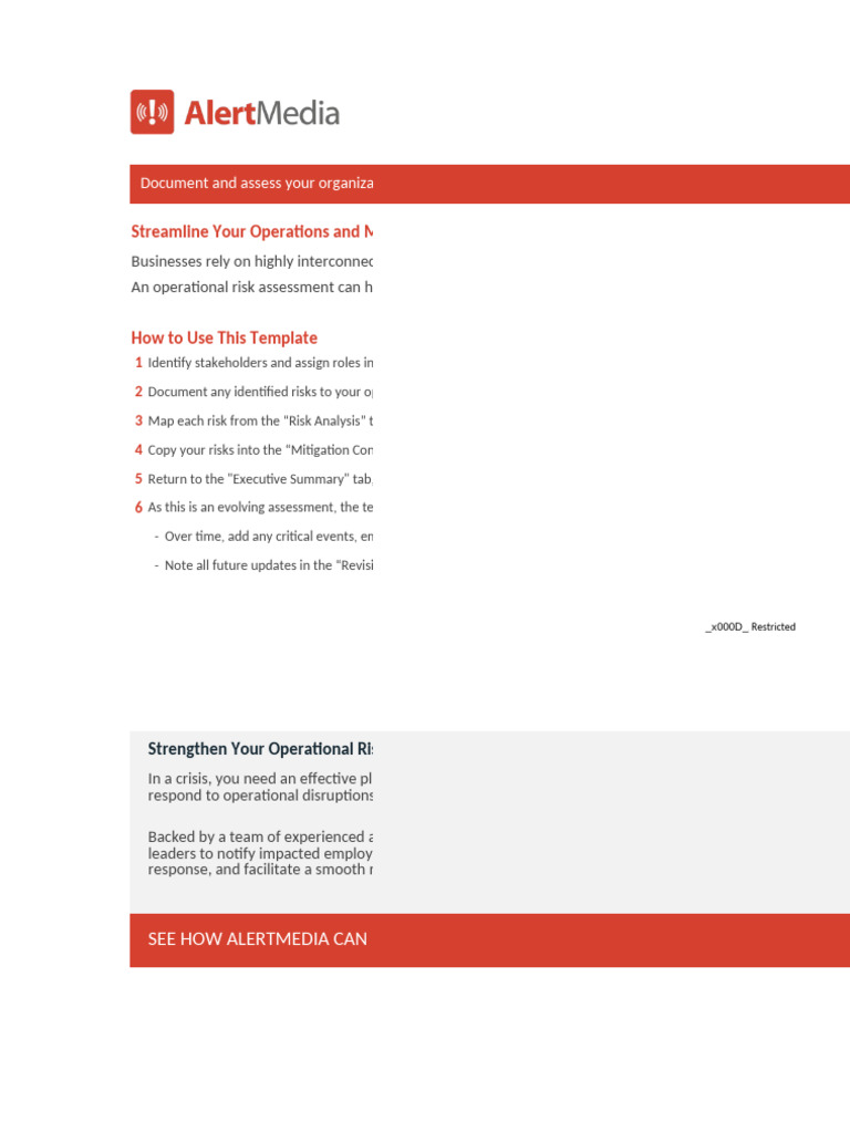 AM Operational Risk Assessment Template | PDF