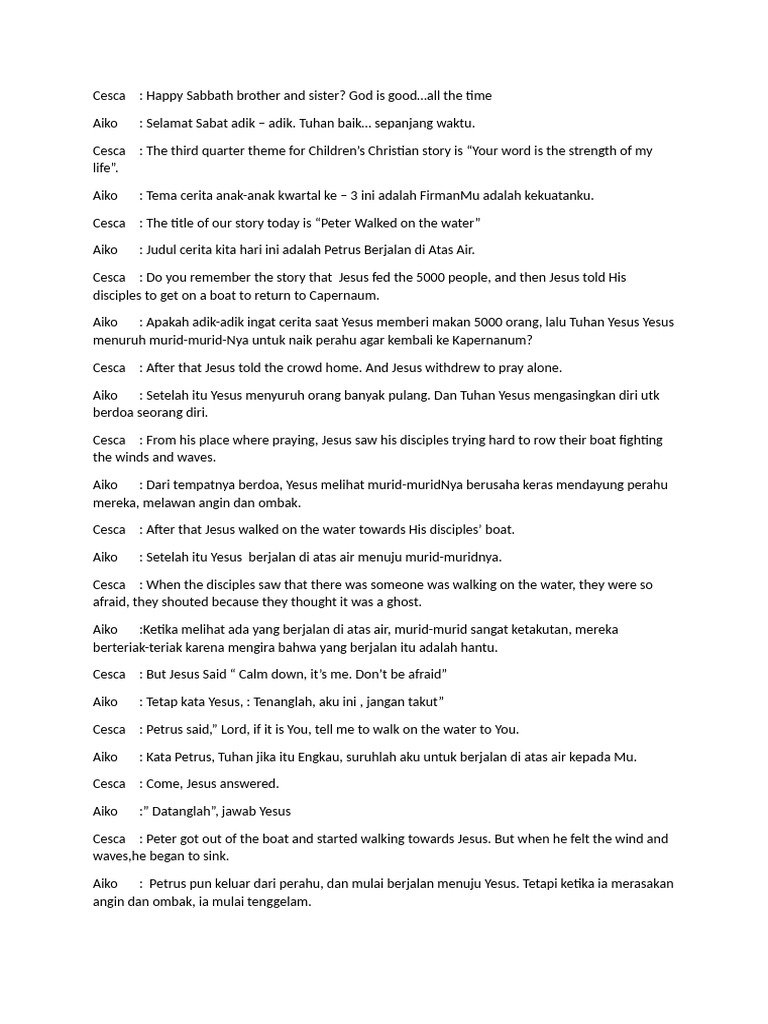 Cesca Story Telling | PDF | Jesus | Apocalypticists