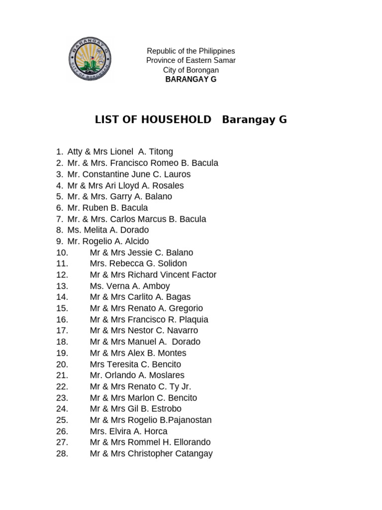 Household (Head) | PDF