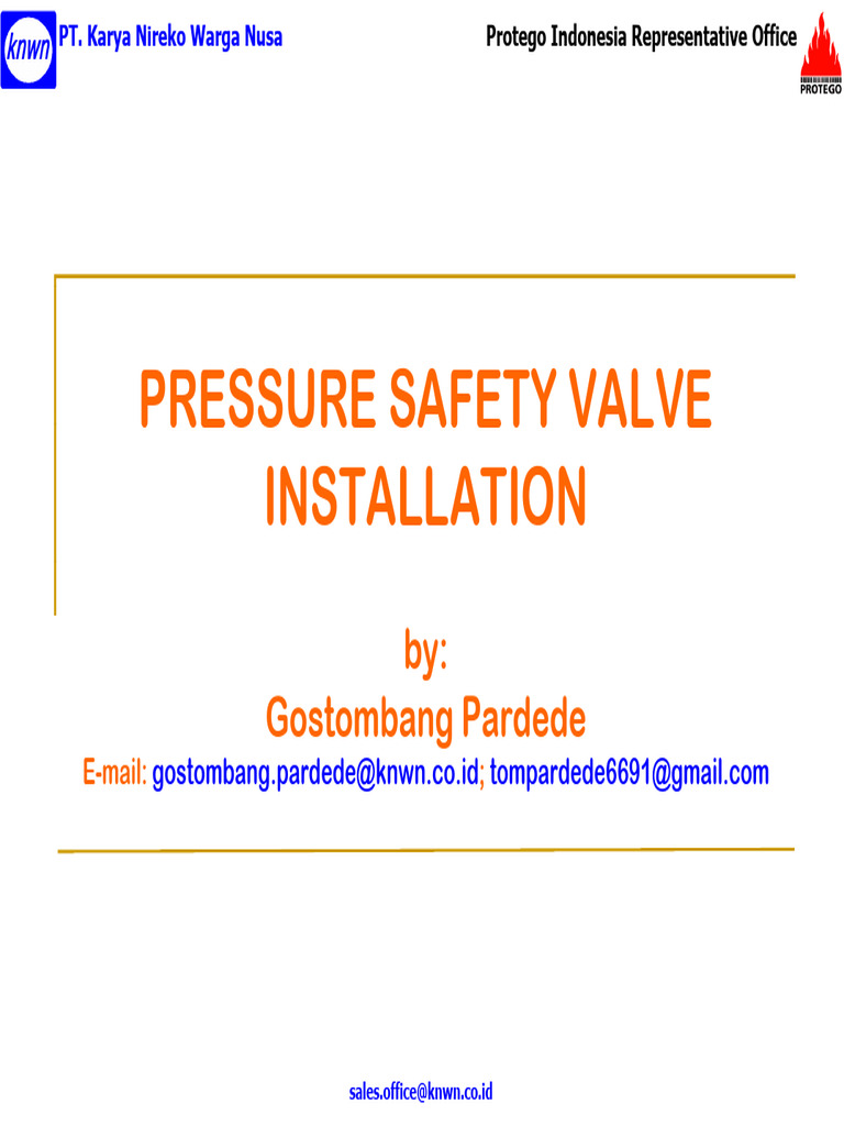 PRV Installation | PDF