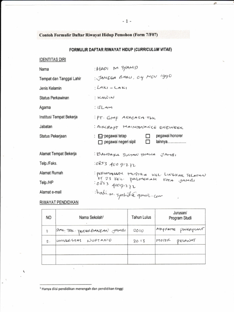 Form CV Ut | PDF