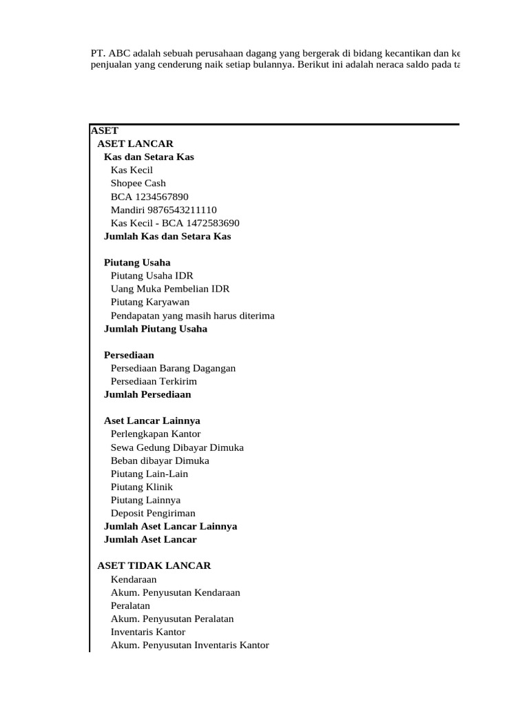 Asesment Akunting - BGI | PDF