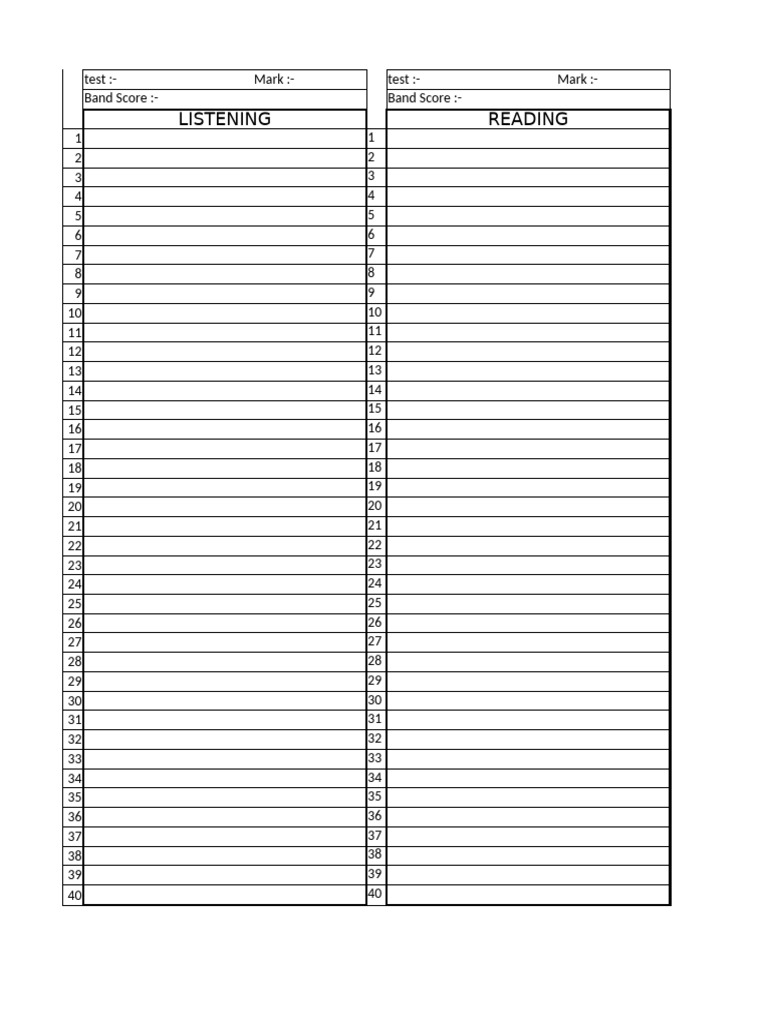 Listening and Reading Work Sheet | PDF