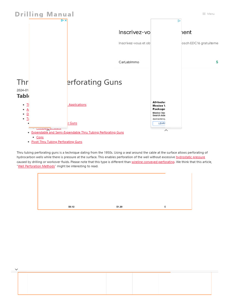 Thru Tubing Perforating Guns - Drilling Manual | PDF