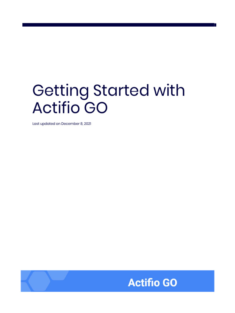 Actifio - Getting started | PDF