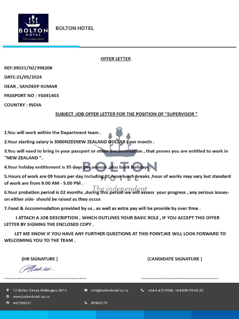 OFFER LETTER | PDF