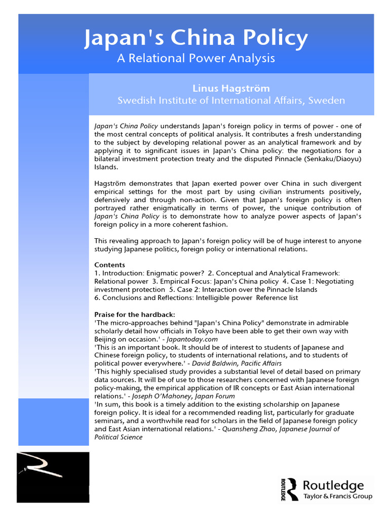 Japans China Policy A Relational Power A | PDF