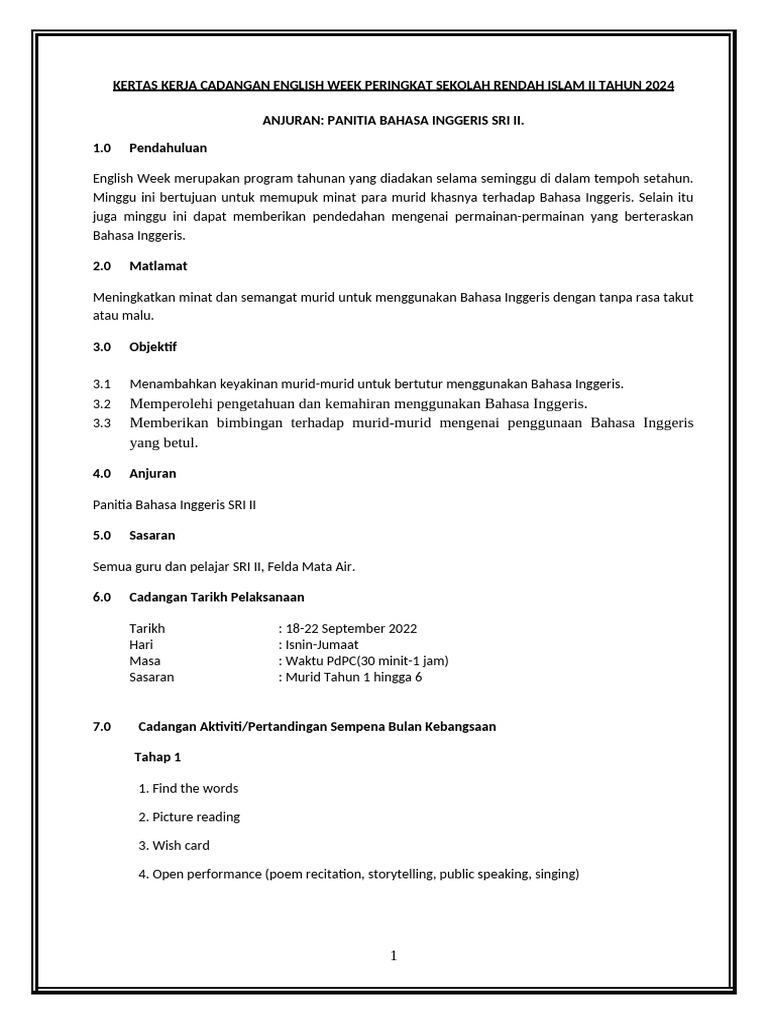 Kertas Kerja Hip 2024 | PDF