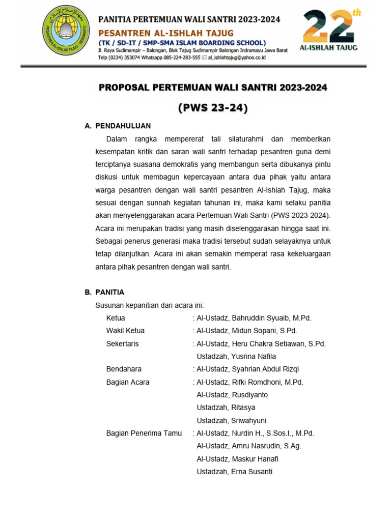 Proposal PWS ACC Direktur | PDF