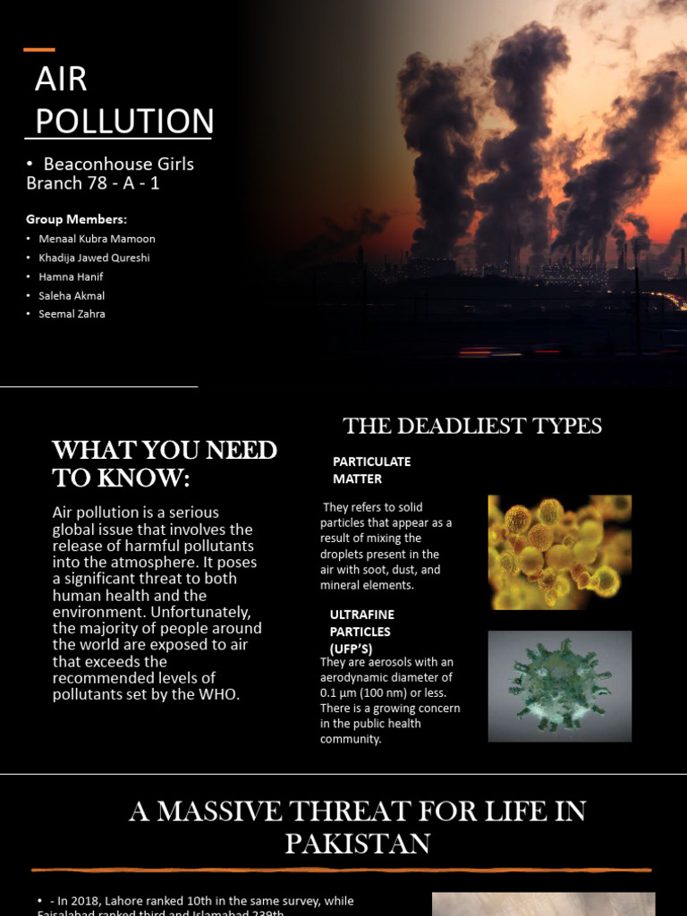 Air Pollution PPT (Climate Change Project) PDF | PDF