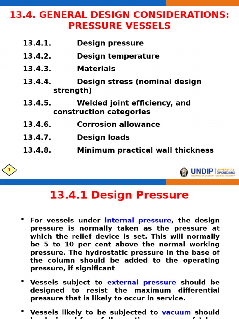 13.4. General Design Considerations: Pressure Vessels | PDF