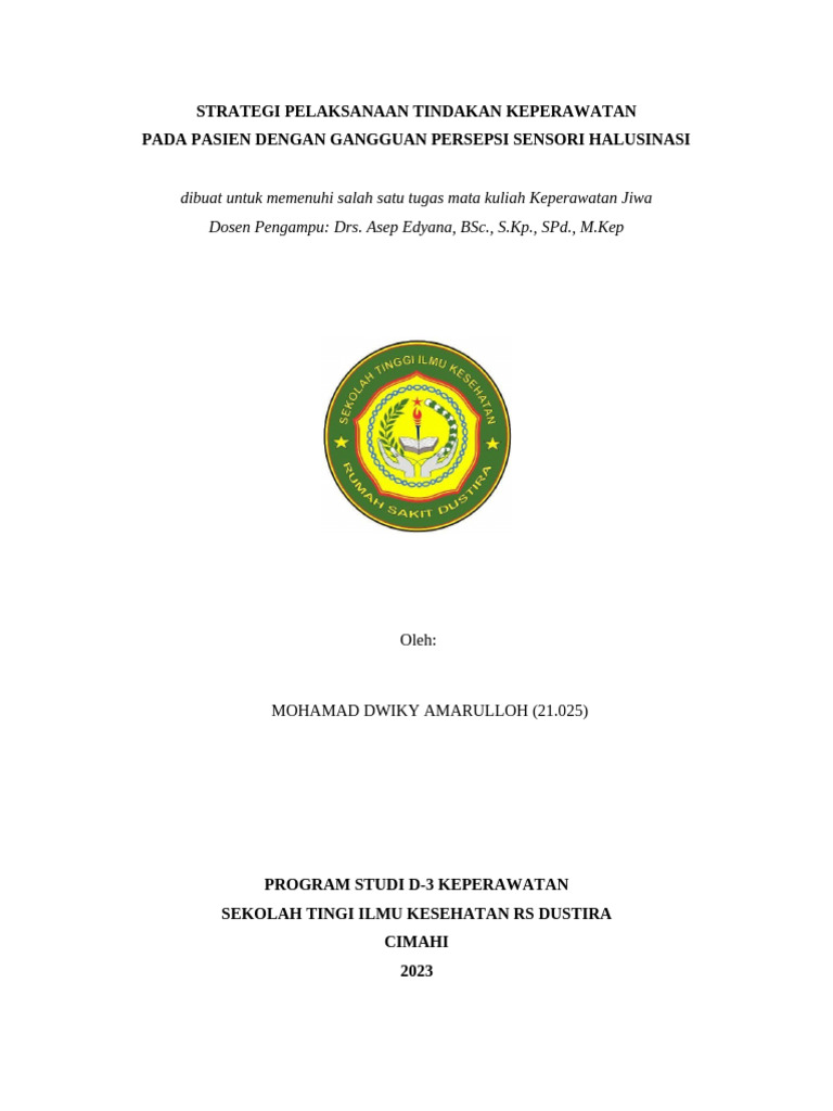 SPTK Halusinasi - Dwiky | PDF