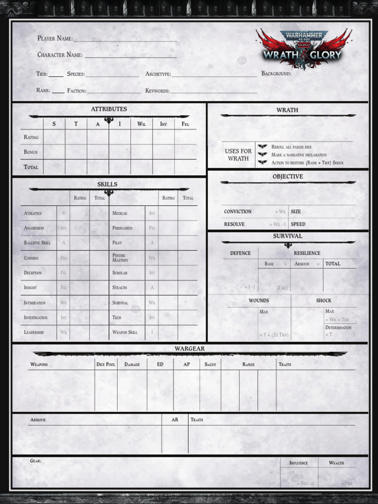 Char Sheet | PDF