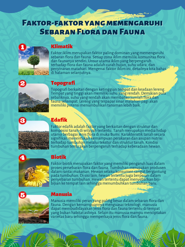 Infografis Mengapa Flora Dan Fauna Di Tiap Wilayah Berbeda - Fase F | PDF