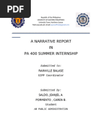 OJT Narrative Report Introduction | PDF | Employment | Psychology