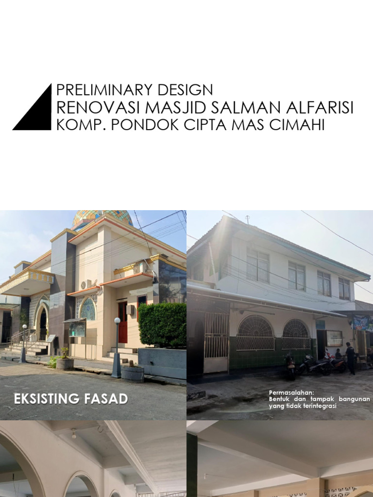 Preliminary Design Renovasi Masjid Salman Alfarisi Ciptamas | PDF