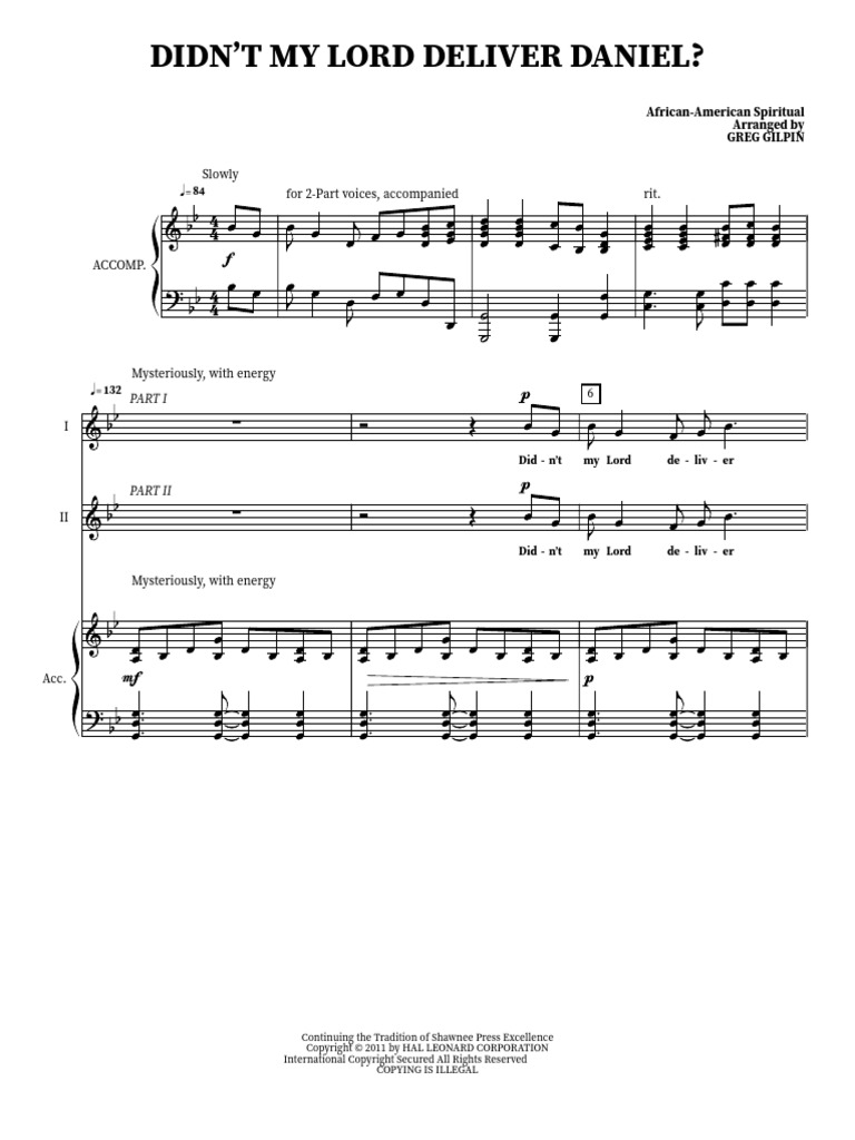 2-pt. DIDN'T MY LORD DELIVER DANIEL | PDF