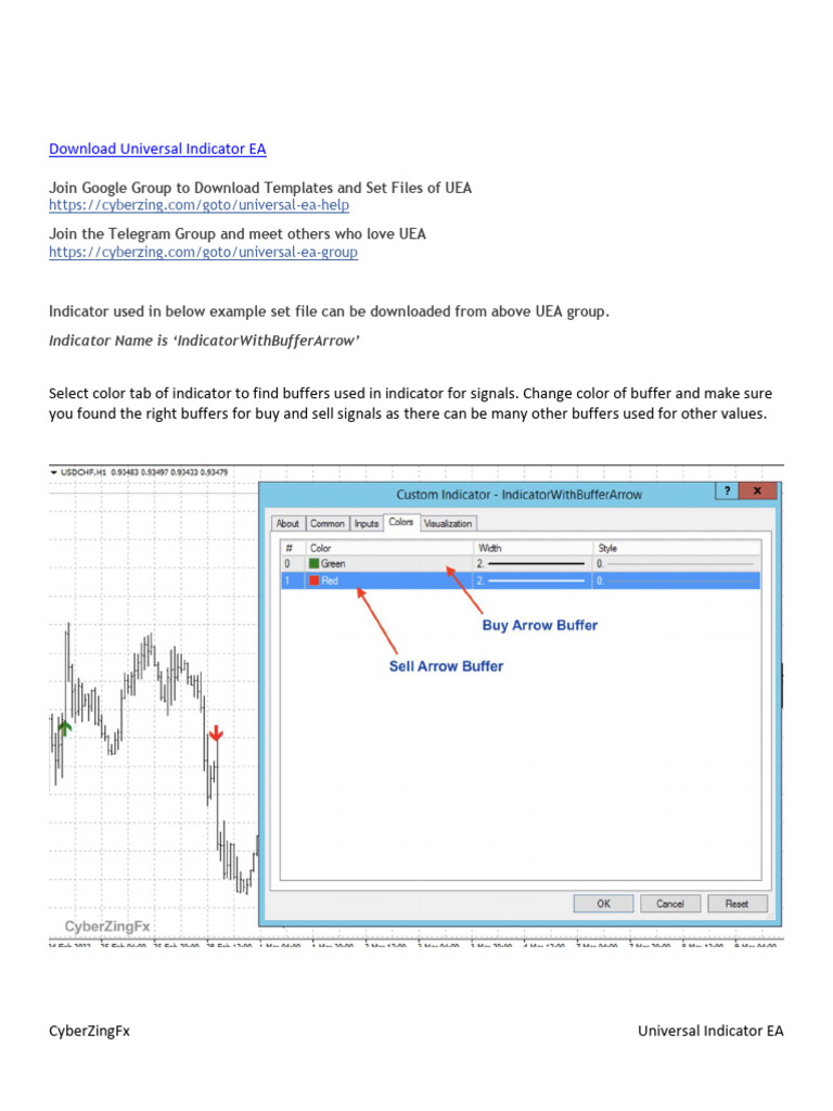 Setup Universal EA With Indicator Signal Buffer | PDF
