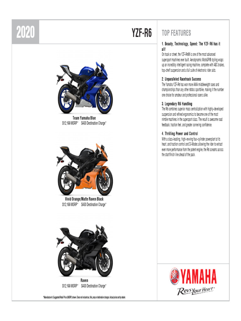 2020 Yamaha YZF-R6 | PDF
