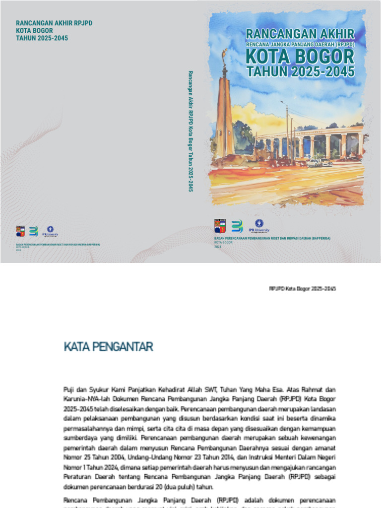 RPJPD Kota Bogor Tahun 2025 2045 Rancangan Akhir | PDF