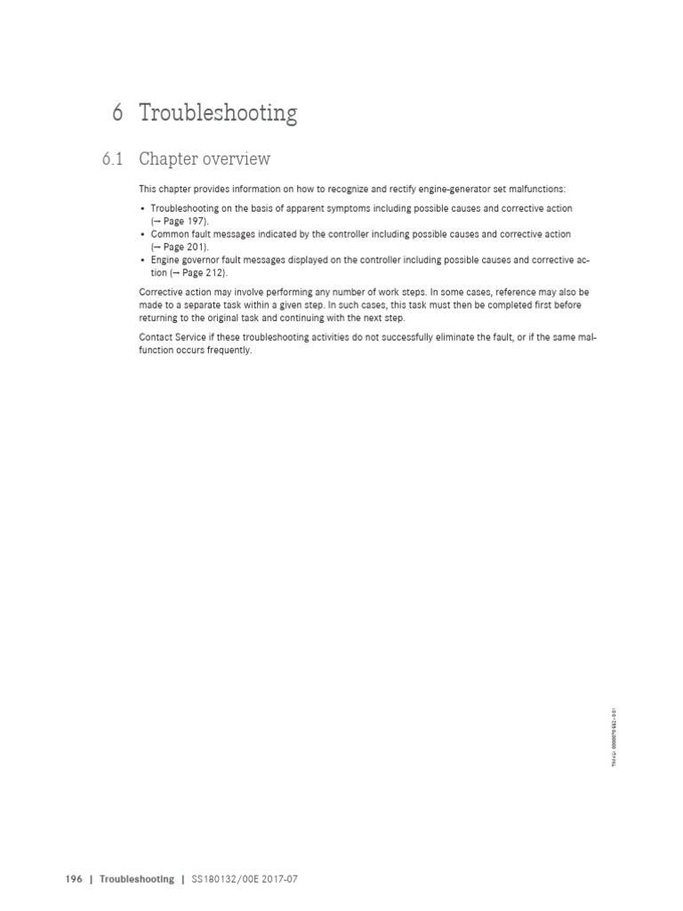 Genset Troubleshooting Guide SS180132-00E (2017 Version) | PDF