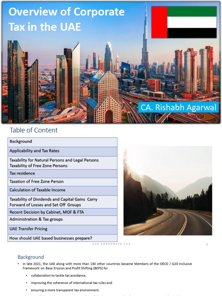 UAE Corporate Tax Learnings | PDF