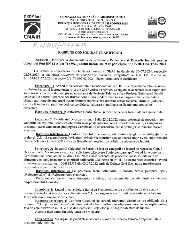 Raspuns Consolidat Clarificari | PDF