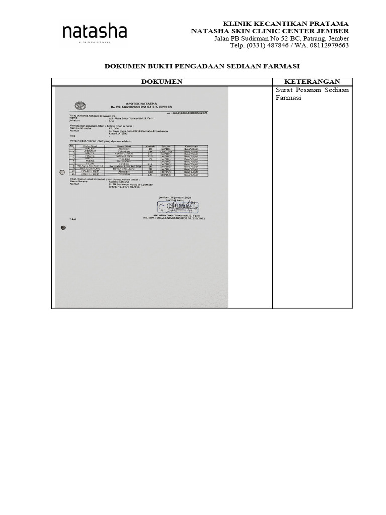 Dokumen Bukti Pengadaan Sediaan Farmasi | PDF