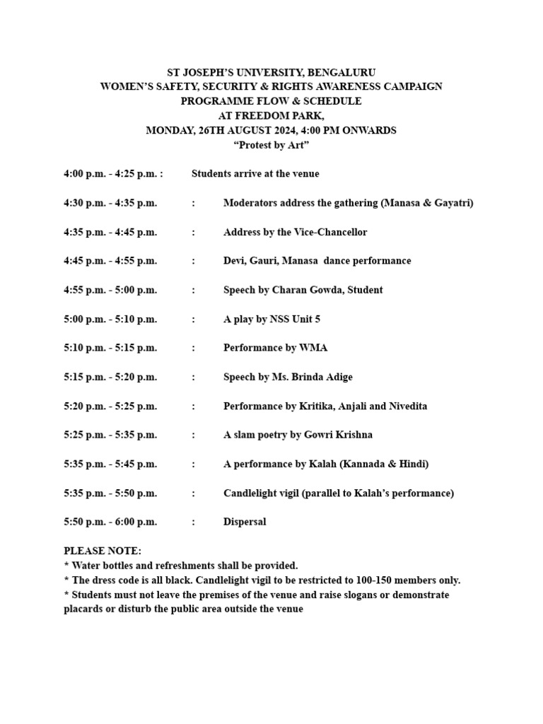 Programme Flow & Schedule Final | PDF