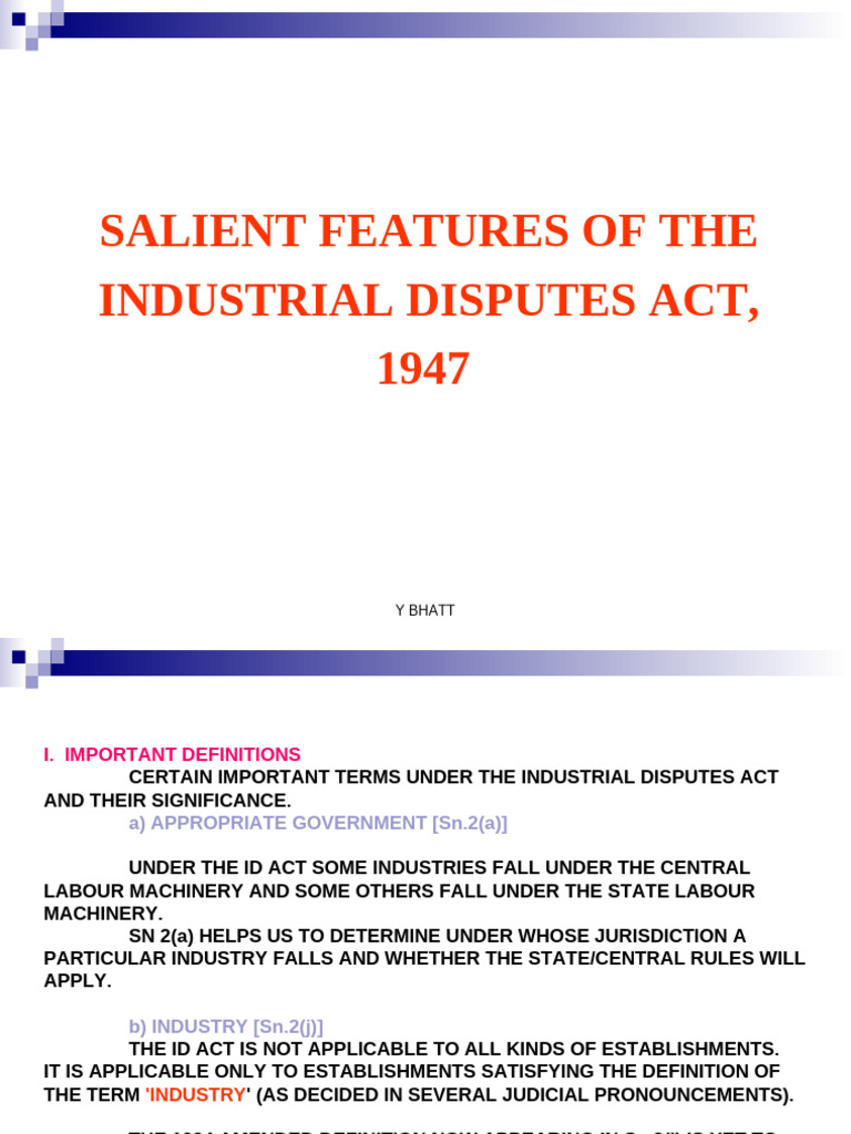 Id Act-1947 974 | PDF