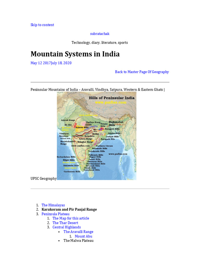 Moutain Ranges | PDF