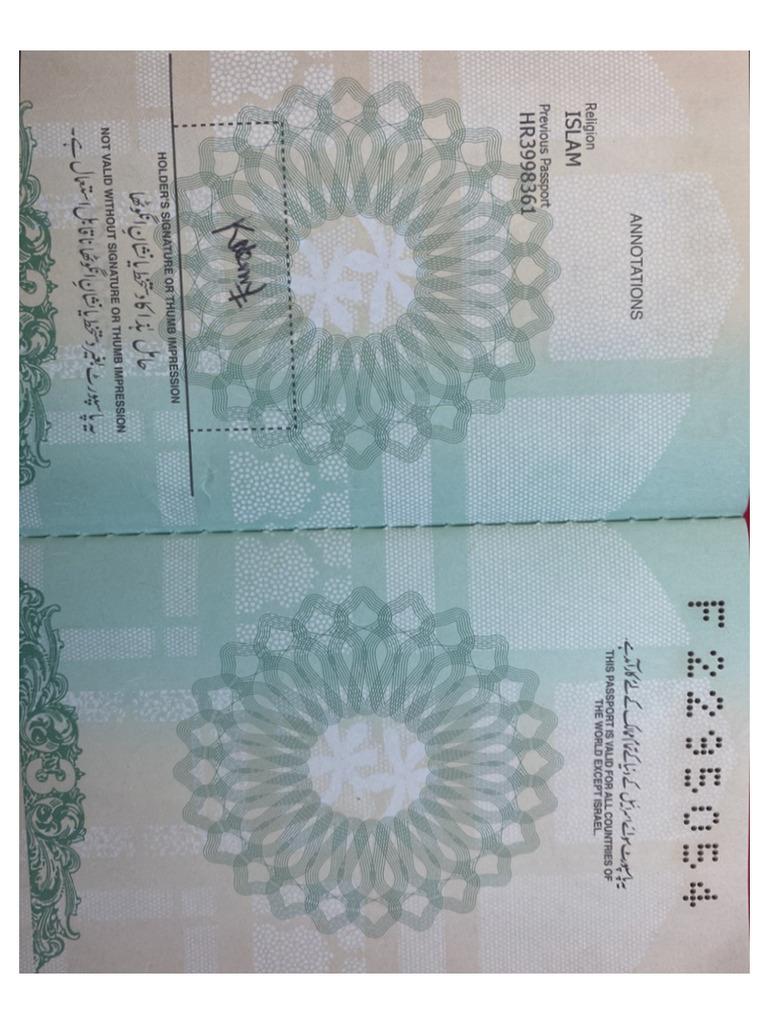 My Passport Signature Page | PDF