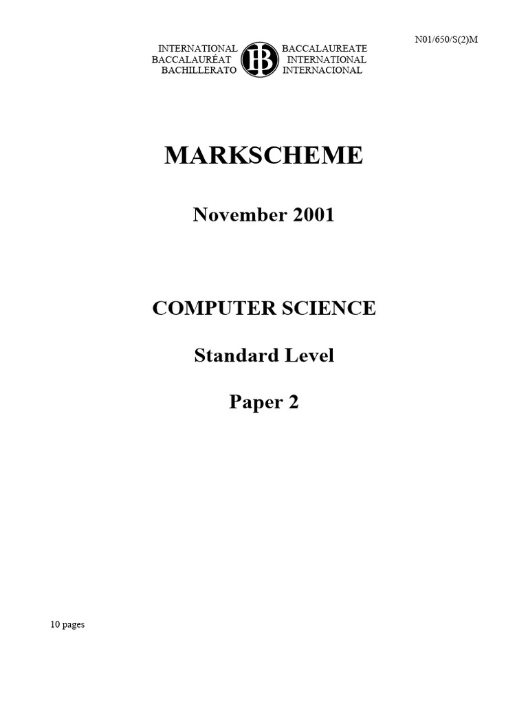 Computer-Science-SL-P2-ms | PDF