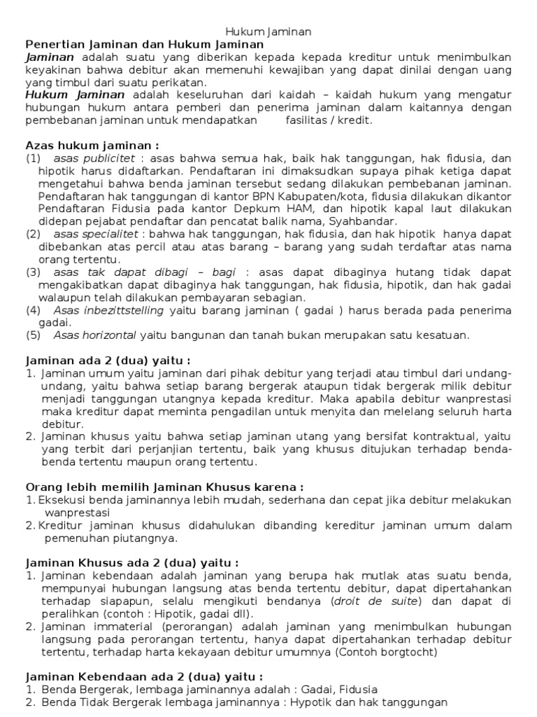 Hukum Jaminan | PDF