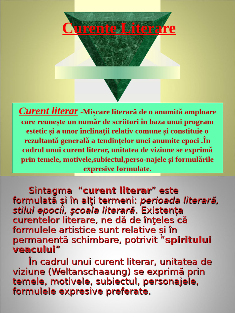Curente Literare Totalizare | PDF