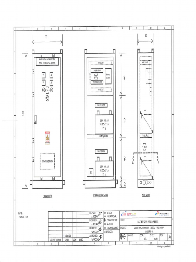 Drawing Panel Battery & Interface Box | PDF