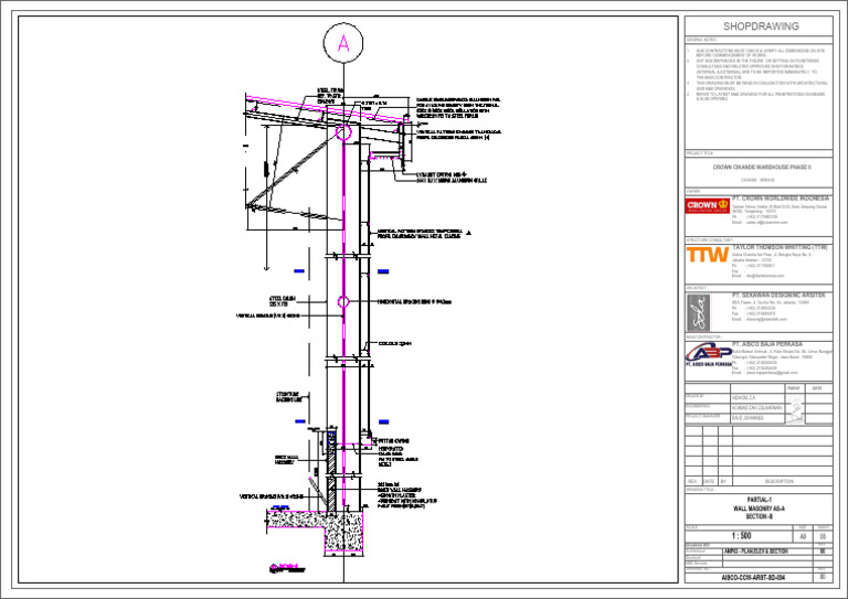 Shopdrawing: Pt. Crown Worldwide Indonesia | PDF