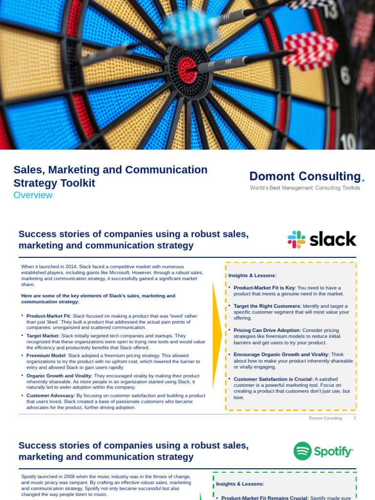 Sales, Marketing and Communication Toolkit - Overview | PDF