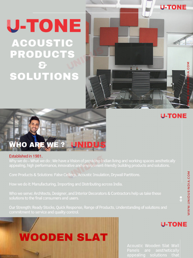 Unidus Acoustic Products 2021 Pdf