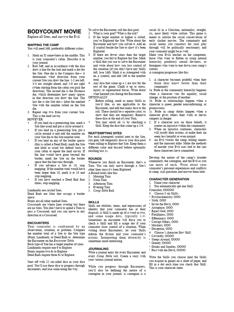 Bodycount Movie | PDF