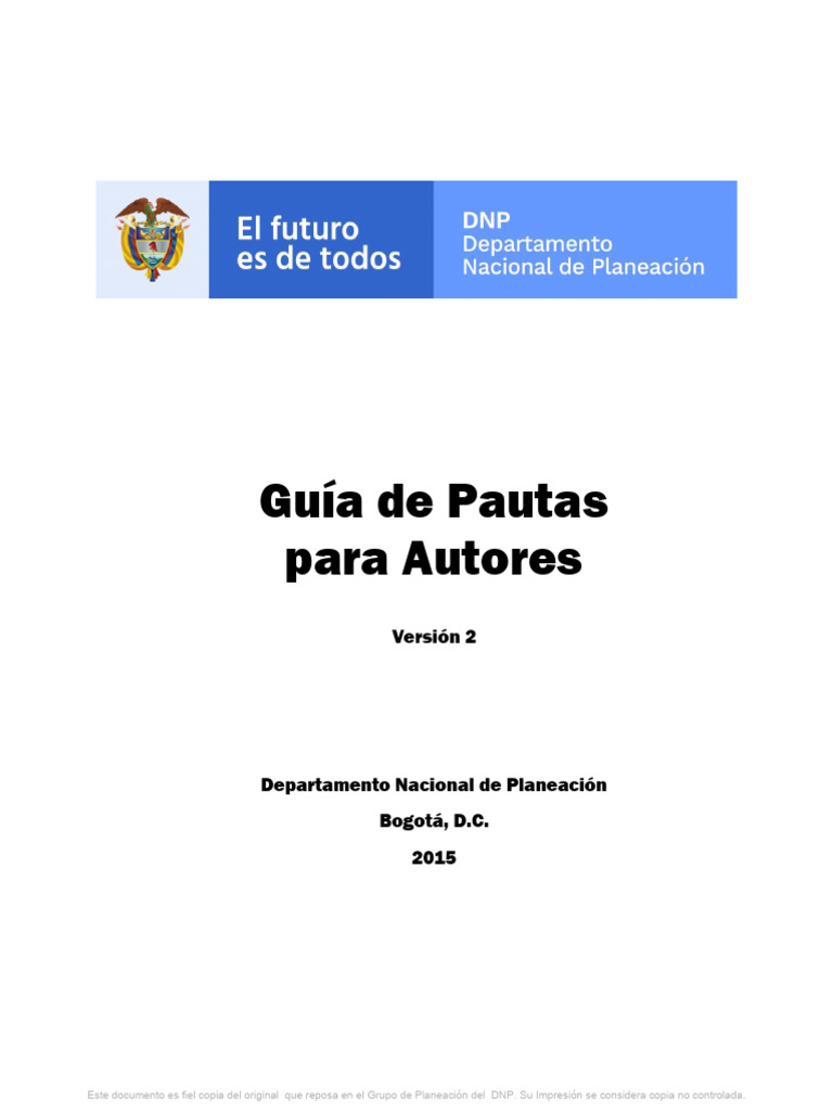 Guía Pautas para Autores DNP | PDF | Comunicación escrita | Escritura