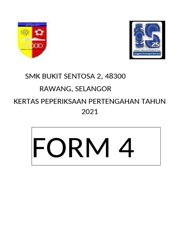 Form 4 Exam Paper | PDF