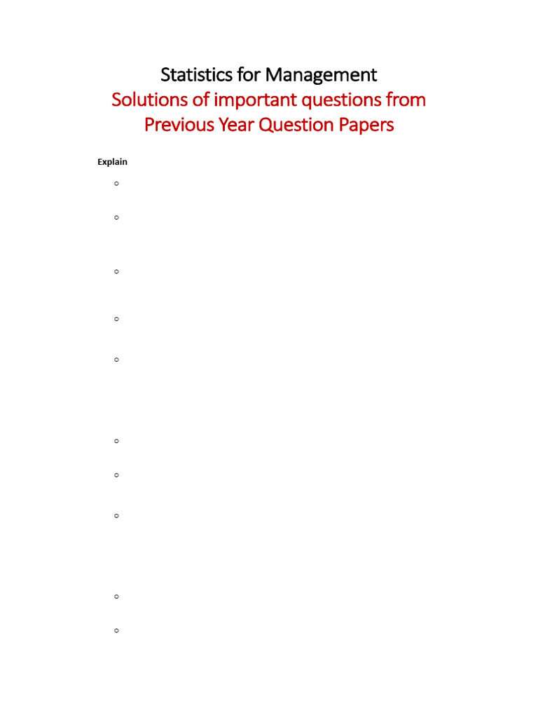 Statistics - How To Answer A Question | PDF