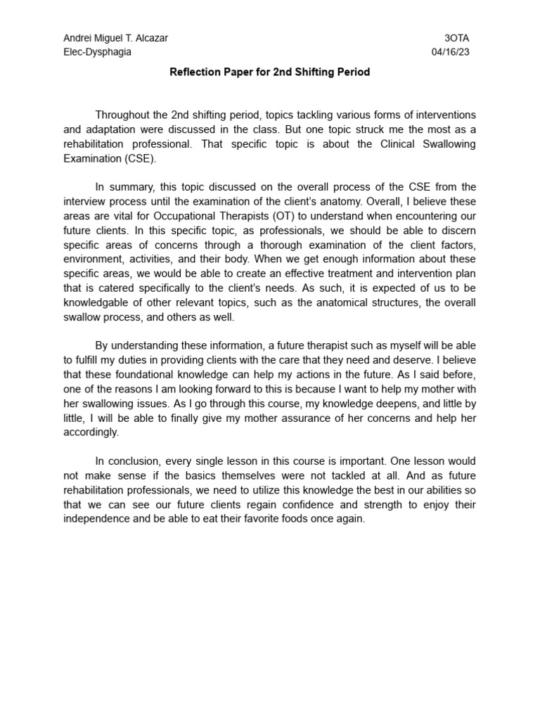 Alcazar - 2nd Reflection Paper | PDF